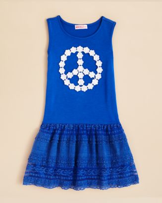 Design History Girls' Daisy Peace Sign Dress - Sizes 2-6X | Bloomingdale's