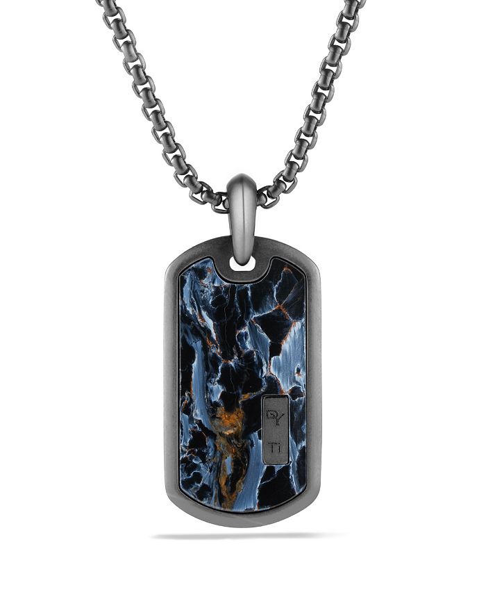David Yurman Exotic Stone Tag with Pietersite in Silver | Bloomingdale's