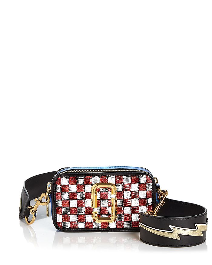 MARC JACOBS Small Checker Sequin Camera Crossbody | Bloomingdale's