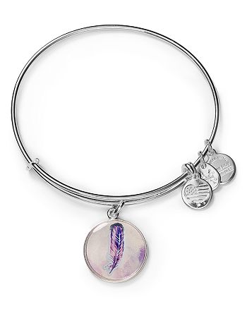 Alex and Ani Art Infusion Feather Expandable Wire Bangle | Bloomingdale's