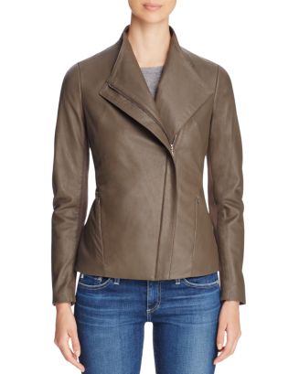 T Tahari Kelly Leather Jacket | Bloomingdale's