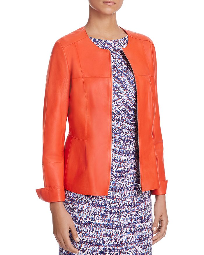 BASLER Seamed Leather Jacket | Bloomingdale's