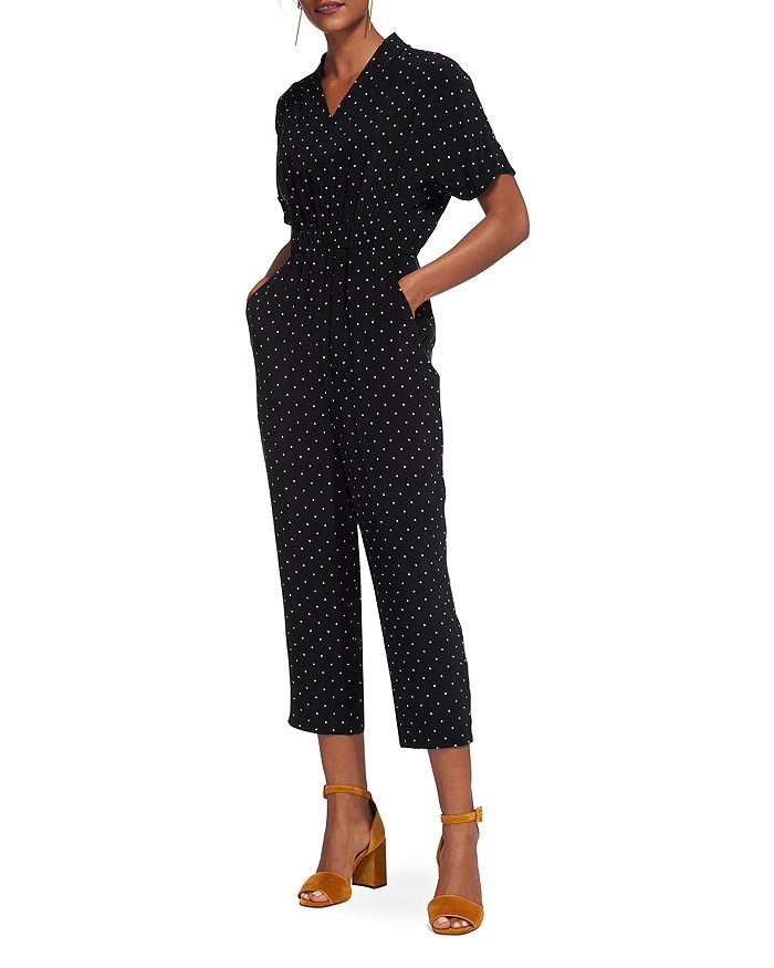 Whistles Mercy Cropped Polka Dot Jumpsuit | Bloomingdale's