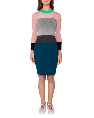 Ted Baker Colour by Numbers Reii Color-Block Knit Dress | Bloomingdale's