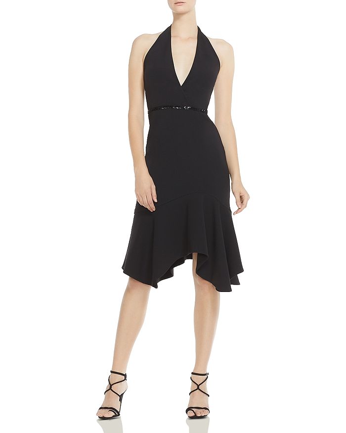 HALSTON HERITAGE HALSTON Embellished-Waist Halter Dress | Bloomingdale's