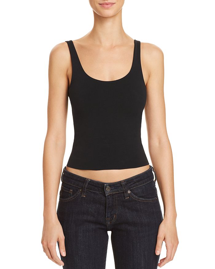 Theory Tubular Cropped Tank | Bloomingdale's