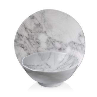 Merritt White Marble Melamine Dinnerware | Bloomingdale's