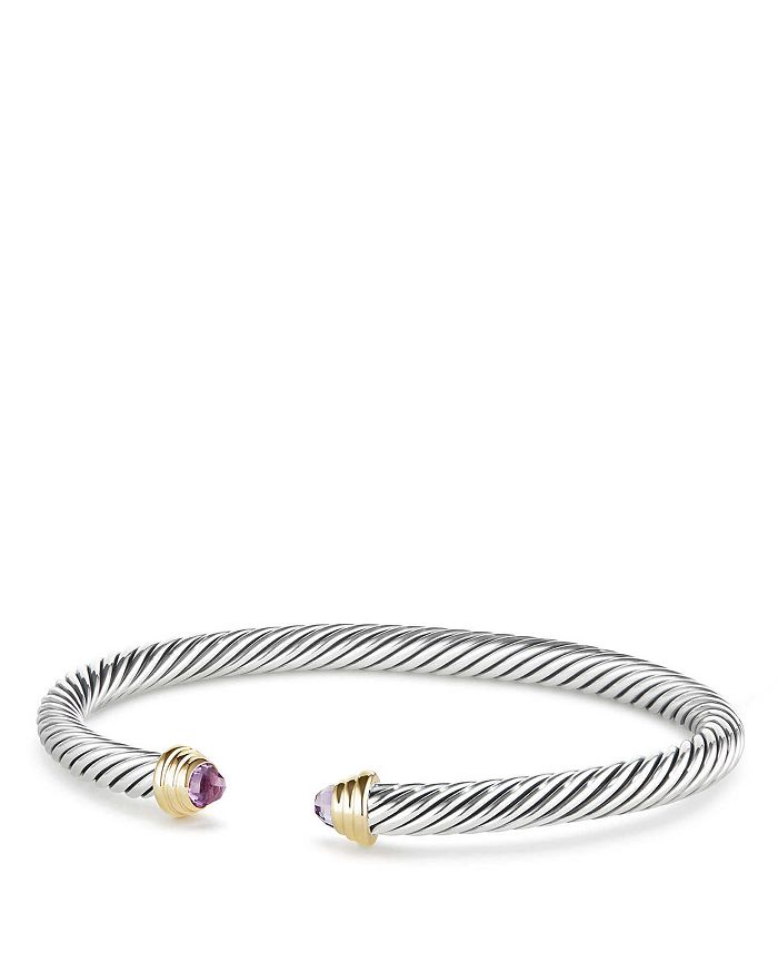David Yurman Cable Kids Birthstone Bracelet with Amethyst & 14K Gold ...
