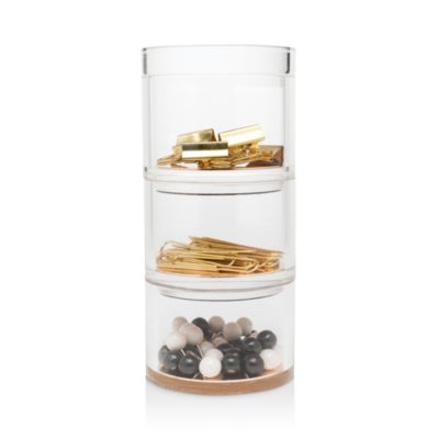 kate spade new york Acrylic Stackable Desk Organizer Set, Strike Gold ...