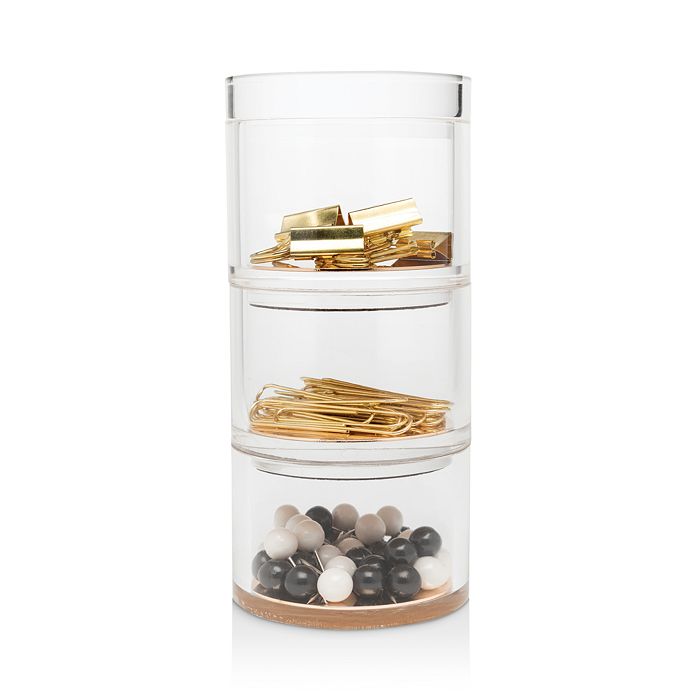 kate spade new york Acrylic Stackable Desk Organizer Set, Strike Gold ...