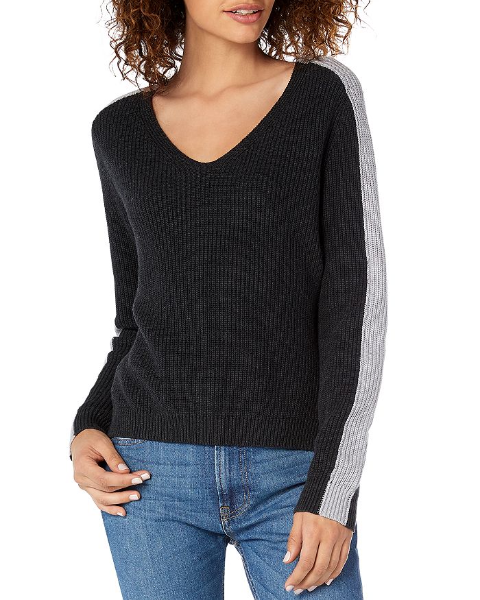 Michael Stars V-Neck Color-Block Sweater | Bloomingdale's