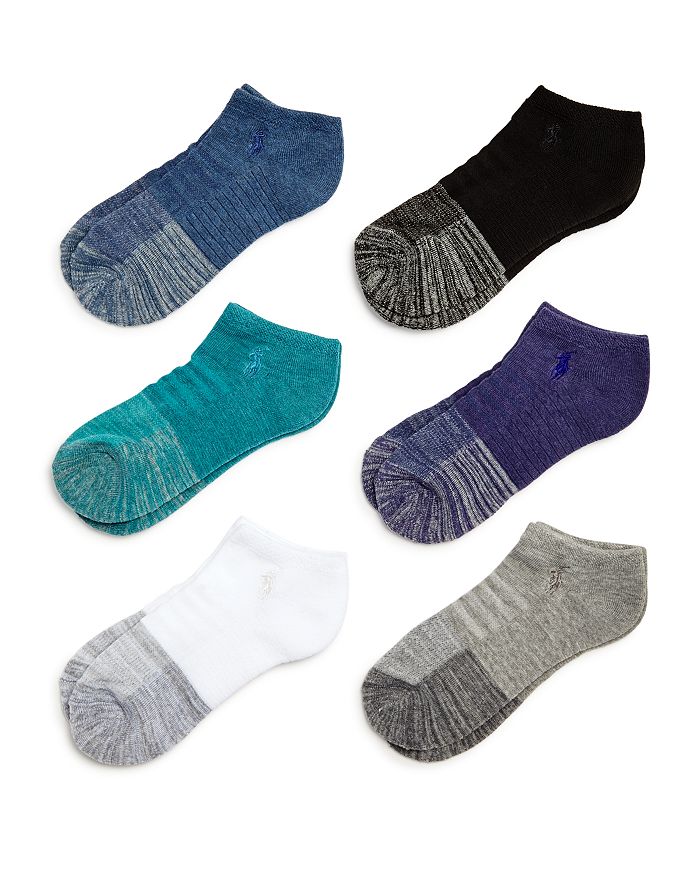 Ralph Lauren Random Feed Colorblock Ankle Socks, Set of 6 | Bloomingdale's