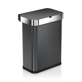 simplehuman 58-Liter Rectangular Sensor Trash Can with Voice & Motion ...