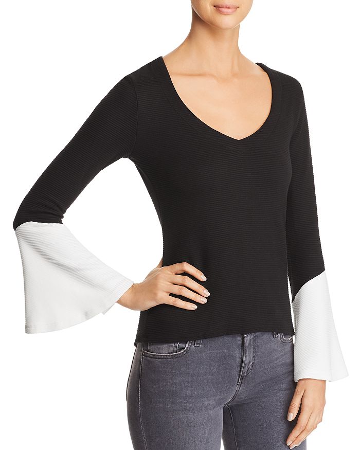 Red Haute Slit Bell Sleeve Top | Bloomingdale's