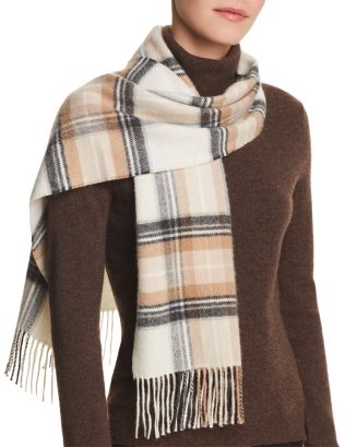 C by Bloomingdale's Cashmere C By Bloomingdale's Exploded Plaid Cashmere Scarf - 100% Exclusive ...