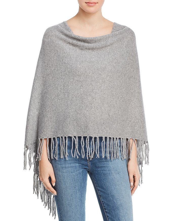 Minnie Rose Fringed Cashmere Ruana | Bloomingdale's