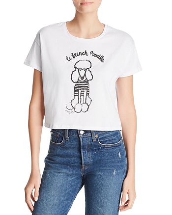 FRENCH CONNECTION Cropped French Poodle Tee | Bloomingdale's