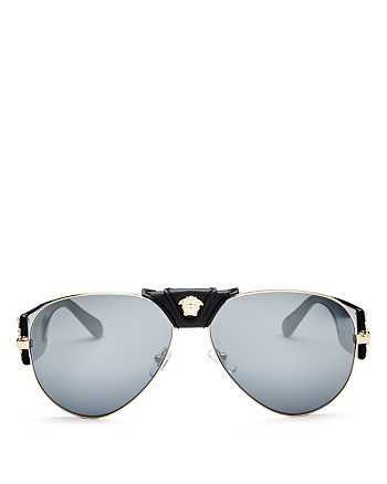Versace Men's Mirrored Aviator Sunglasses, 62mm | Bloomingdale's
