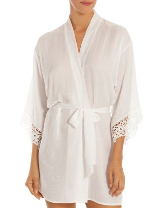 In Bloom by Jonquil Satin & Lace Wrap Robe | Bloomingdale's