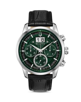 Bulova Sutton Classic Big Date Dark Green Dial Chronograph, 44mm ...