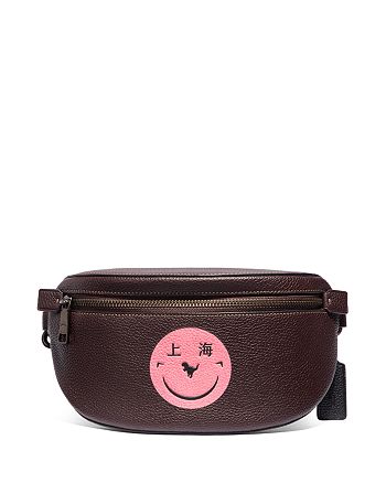 COACH Smiley Face Leather Belt Bag | Bloomingdale's