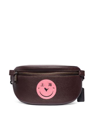 COACH Smiley Face Leather Belt Bag | Bloomingdale's