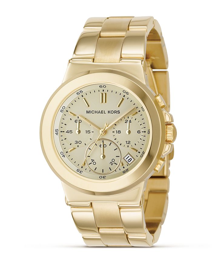 Michael Kors MICHAEL Stainless Steel Gold Plated Chronograph Watch with ...