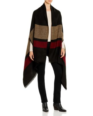 AQUA Reversible Striped Cape - Exclusive | Bloomingdale's