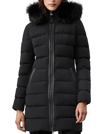 Mackage Calla Fur Trim Lightweight Down Coat | Bloomingdale's