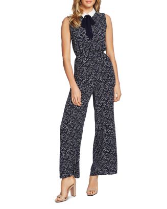 CeCe Collared Tie-Neck Jumpsuit | Bloomingdale's