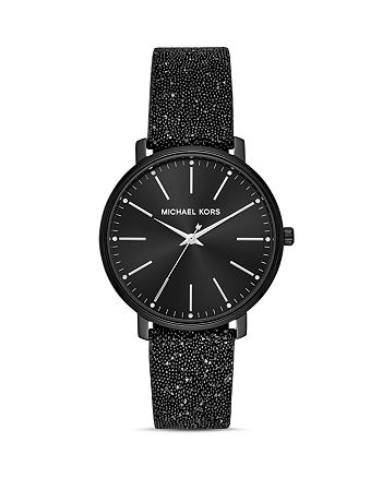 Michael Kors Pyper Leather Strap Watch, 38mm | Bloomingdale's