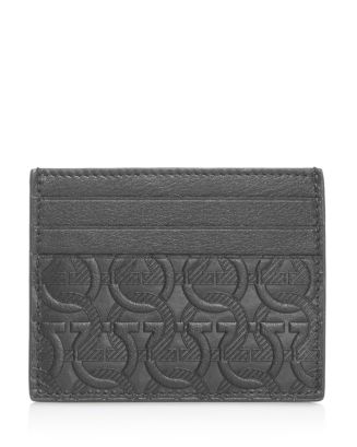 Salvatore Ferragamo Gancini Embossed Leather Card Case | Bloomingdale's