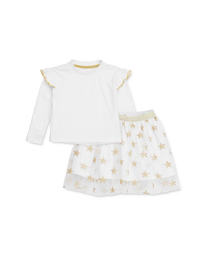 Sovereign Code Girls' Mona Ruffled Tee & Audrey Star Print Skirt Set ...