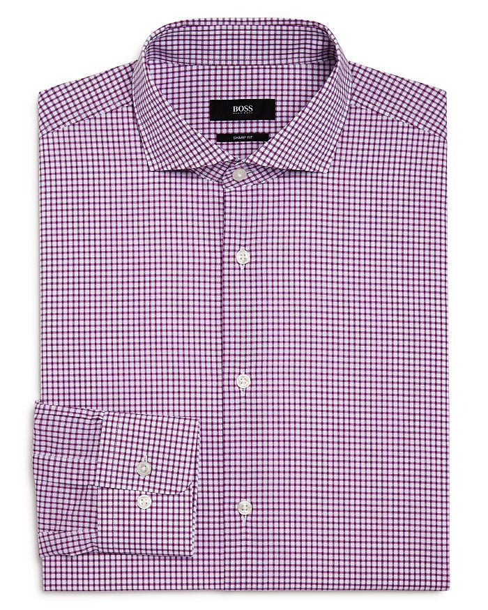 BOSS Mark Graph Check Regular Fit Dress Shirt | Bloomingdale's