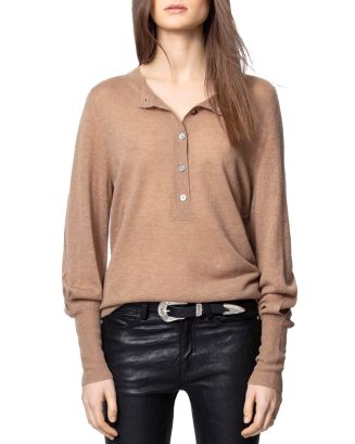 Zadig & Voltaire Button-Up Cashmere Sweater | Bloomingdale's