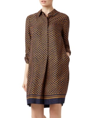HOBBS LONDON Marci Geometric Print Shift Dress | Bloomingdale's