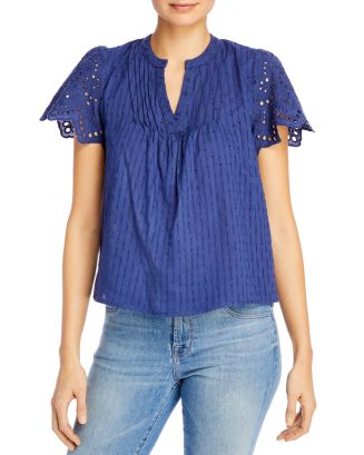 Design History Swiss-Dot Eyelet Top | Bloomingdale's