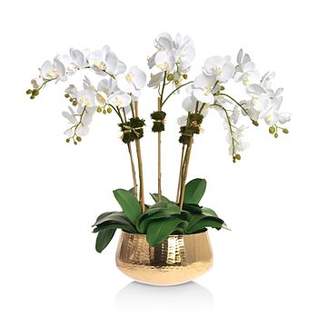 Diane James Home Large Phalaenopsis Orchid Faux-Floral Flower ...