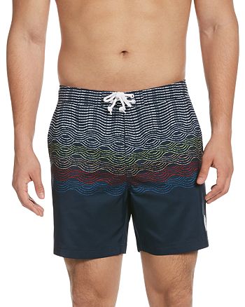 Original Penguin Elastic Volley Printed Swim Trunks | Bloomingdale's
