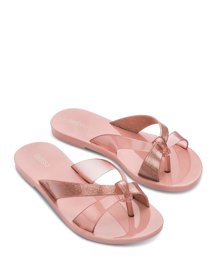 Melissa Women's Must Ad Bubble Gum Scented Thong Slide Sandals ...