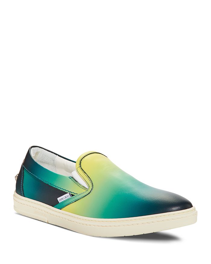 Jimmy Choo Men's Grove Ombre Slip On Sneakers In Blue/white | ModeSens