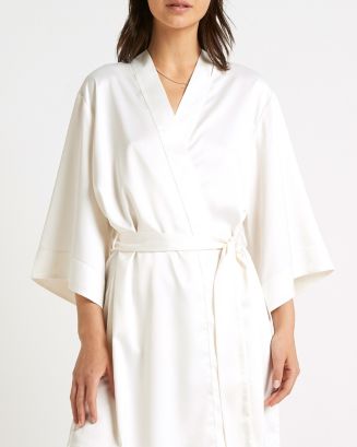 GINIA Silk Wrap Robe | Bloomingdale's