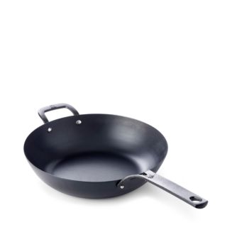 BK Cookware Black Steel Carbon Steel Wok with Helper Handle, 12 ...