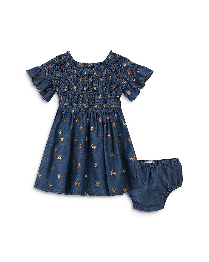 Habitual Kids Girls' Marlowe Embroidered Smocked Denim Dress - Baby ...