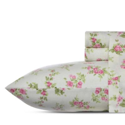 Laura Ashley Audrey Cotton Flannel Sheet Set, Queen | Bloomingdale's