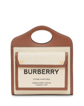 Burberry Mini Canvas & Leather Tote | Bloomingdale's