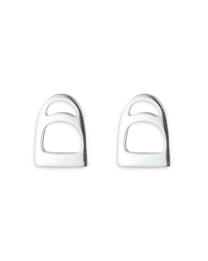 Ralph Lauren Stirrup Stud Earrings in Sterling Silver | Bloomingdale's