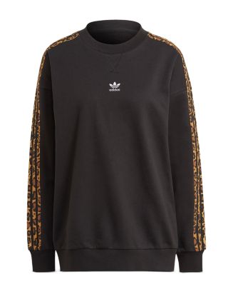 Adidas Crew Leopard Stripe Sweatshirt | Bloomingdale's