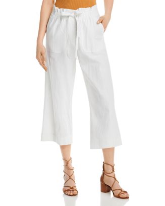 Single Thread Tie Front Crop Pants | Bloomingdale's