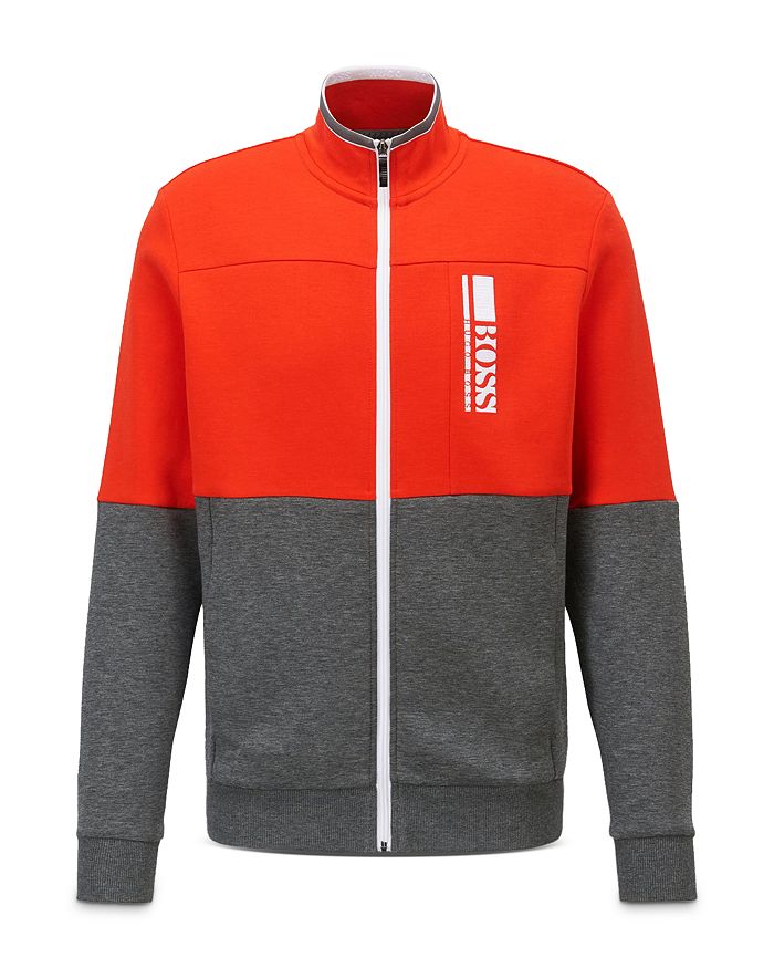 BOSS Skaz Color Block Zip Up Sweater | Bloomingdale's